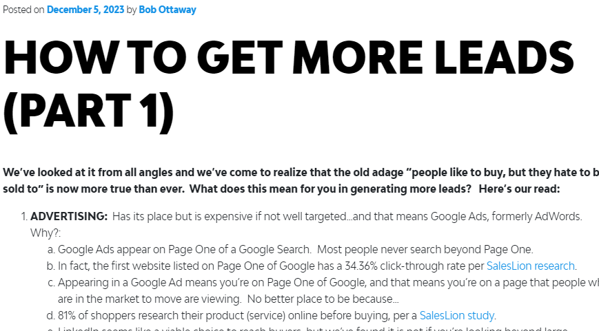 HOW TO GET MORE LEADS (PART 1) - Marketers for Movers